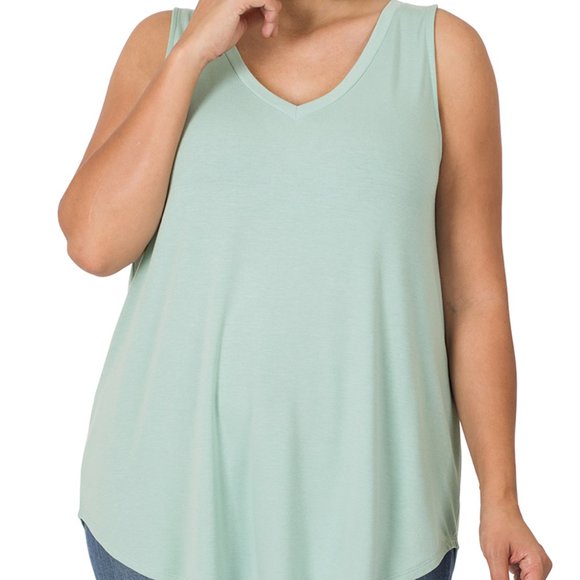 Zenana Outfitters | Tops | Clearancenew Zenana Light Green Plus Size ...